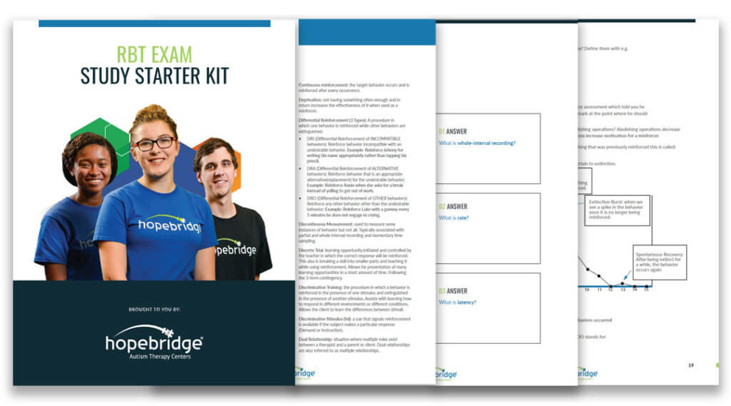 RBT Exam Study Starter Kit | Hopebridge Autism Therapy Center